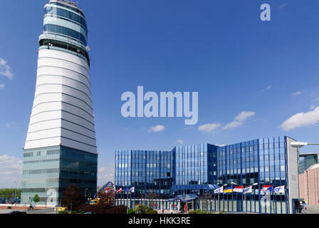 Schwechat: Airport of Wien-Schwechat; Tower and company headquarters of ...
