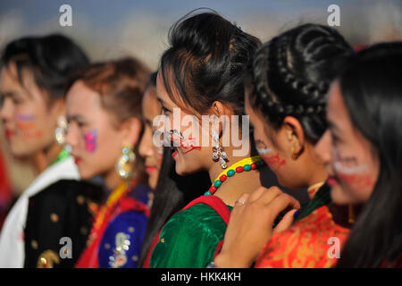 [Tamang traditional costume Nepal] Stock Photo - Alamy