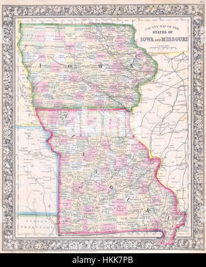 The 1864 Mitchell map of the United States is a historical cartographic ...