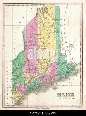 Map of Maine Stock Photo - Alamy