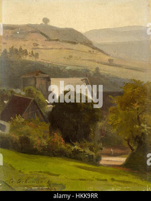 This oil painting by Andreas Achenbach captures the scenic beauty of ...