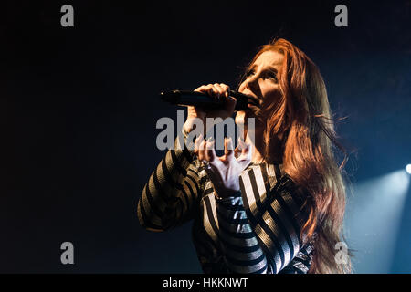 Simone Simons, singer of the Dutch symphonic metal band "Epica" with ...