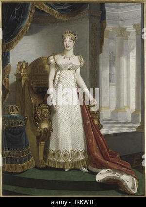 This historical portrait depicts Napoleon and his wife Josephine with ...