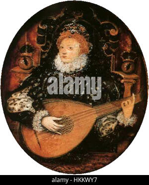 Nicholas Hilliard’s portrait of Queen Elizabeth I, created between 1595 ...