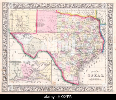 The 1864 Mitchell map of the United States is a historical cartographic ...