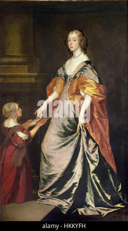 This portrait by Anthony van Dyck features Henrietta of England ...