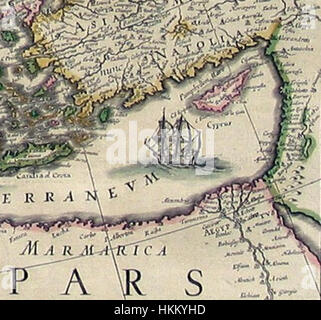 A historical map depicting the region of East Prussia as it appeared in ...