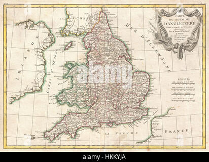 The 1772 Bonne Map of England and Wales is a historical map that ...