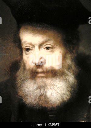 Rembrandt's signature use of light and shadow highlights the subject's ...