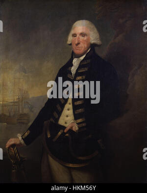 This portrait by Lemuel Francis Abbott depicts Admiral Thomas Pasley ...
