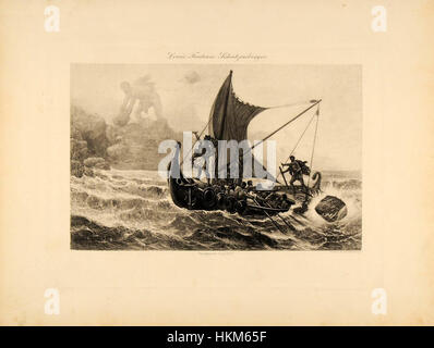 1894 Photogravure Ulysses Cyclops Myth Schutzenberger - ORIGINAL ...