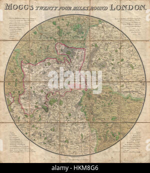 The 1820 Mogg Pocket Map of London provides detailed geographic ...