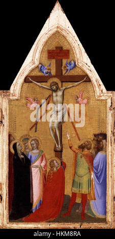 Crucifixion of Christ, detail of an early 14th Century fresco depicting ...