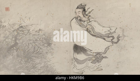 This piece, from an album of Daoist paintings, shows the deep spiritual ...