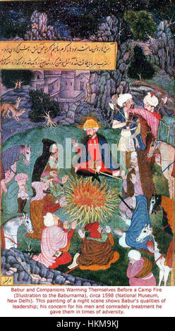 This painting depicts the Mughal emperors Babur and Humayun, two key ...