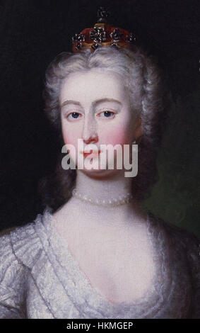 A portrait of Augusta, Princess of Wales, painted by Charles Philips ...