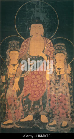 Amitabha Buddha and Bodhisattvas Stock Photo - Alamy