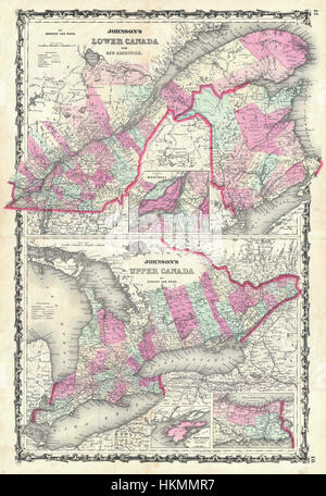 This historical map from 1862, created by Johnson, showcases the ...