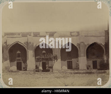 The photograph shows architectural landmarks of Samarkand, Uzbekistan ...