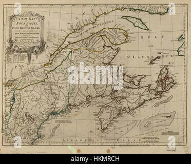 A historical map of Cape Breton from 1672, illustrating the ...
