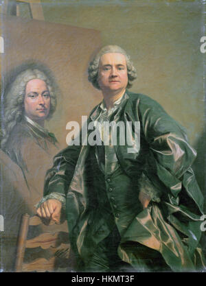 This portrait by Louis-Michel van Loo depicts the French artist Carle ...