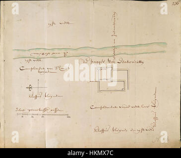 This historical map depicts the small fort at Poetenbare, a strategic ...