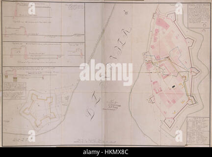 Map of the fort and city of Cochin Stock Photo - Alamy