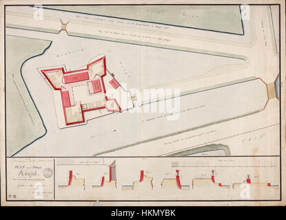 Map of the small fort of Ansjol Stock Photo - Alamy