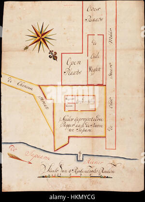 This historical map depicts the layout and design of the fort at ...