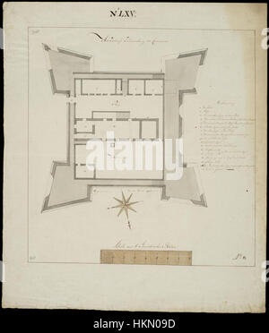 Floor plan of the Vredenburg fort at Kommenda Stock Photo - Alamy