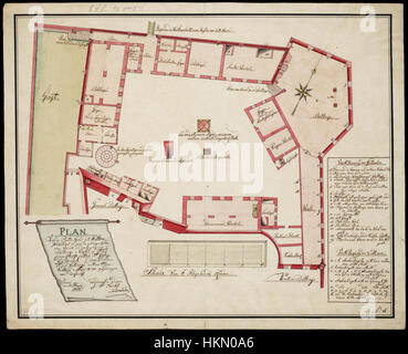 Floor plan of Fort Elmina Stock Photo - Alamy