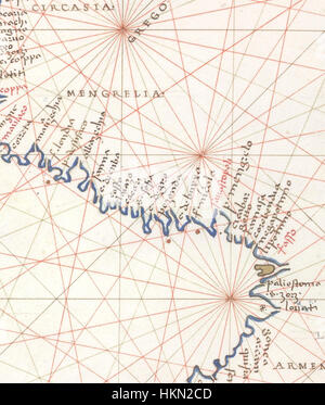 Battista Agnese’s 1544 portolan atlas includes a detailed map of the ...