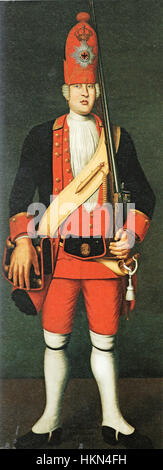 A historical artwork featuring a Grenadier from the 14th Gruzinsky ...