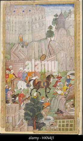 This painting depicts the Mughal emperors Babur and Humayun, two key ...