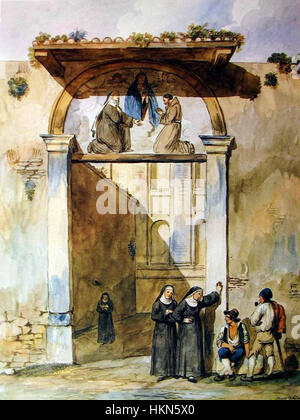 This painting by Achille Pinelli depicts the historical site of San ...