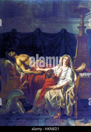 Greek warrior with his wife Stock Photo - Alamy