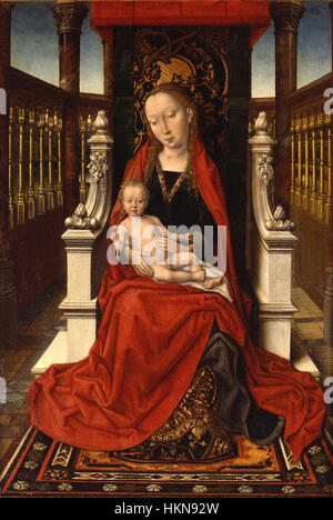Hans Memling's 'Virgin and Child Enthroned with Two Musical Angels' is ...
