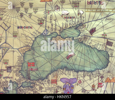 This map from the Catalan Atlas, created by Abraham and Jehuda Cresques ...