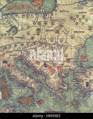 This section of the Catalan Atlas by Abraham and Jehuda Cresques shows ...