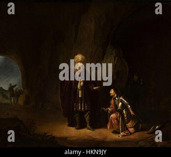 Saul and David in the cave of En-Gedi.. second quarter of 17th century ...