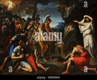 ‘Aeneas and the Sibyl’ is a classical oil painting depicting the ...