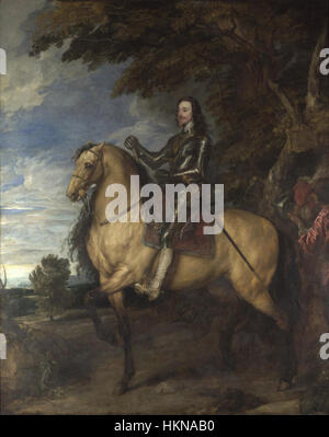 Anthony van Dyck, Equestrian portrait of Charles I, oil on canvas ...