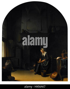 Dutch domestic interior. A kitchen in an old Dutch house between 1890 ...
