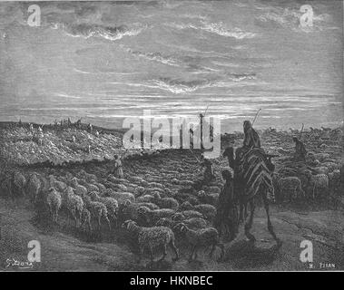 The painting titled 'Abraham' captures the biblical figure in a moment ...