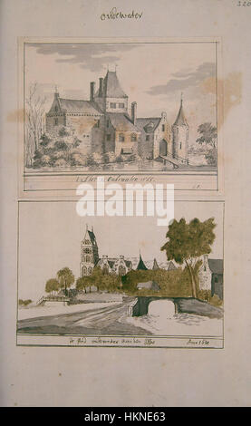 An old map of Zuid-Holland, including 's-Gravenhage (The Hague) from ...