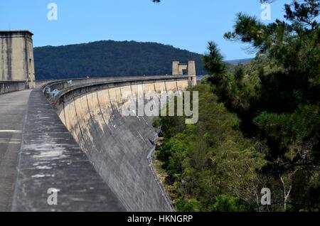 Curved Dam wall made of sandstone Stock Photo - Alamy