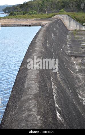 Curved Dam wall made of sandstone Stock Photo - Alamy