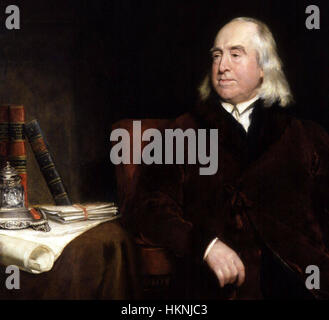 A portrait of Jeremy Bentham painted by Henry William Pickersgill ...