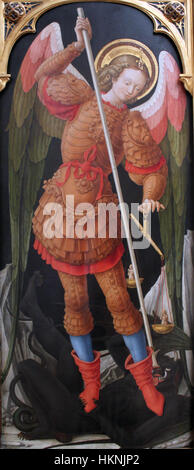 This artwork of *Archangel Michael* represents the biblical figure as a ...