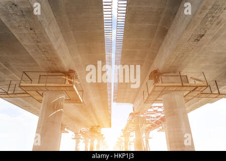 Construction superstructure by incremental launching method Stock Photo ...